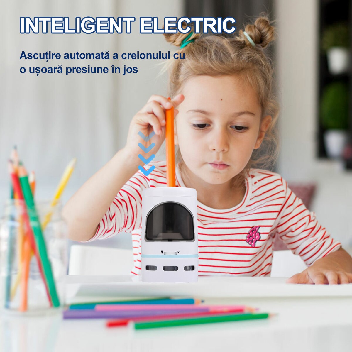 Ascutitoare electrica pentru creion, Xinxu, Cu functie de vid ...