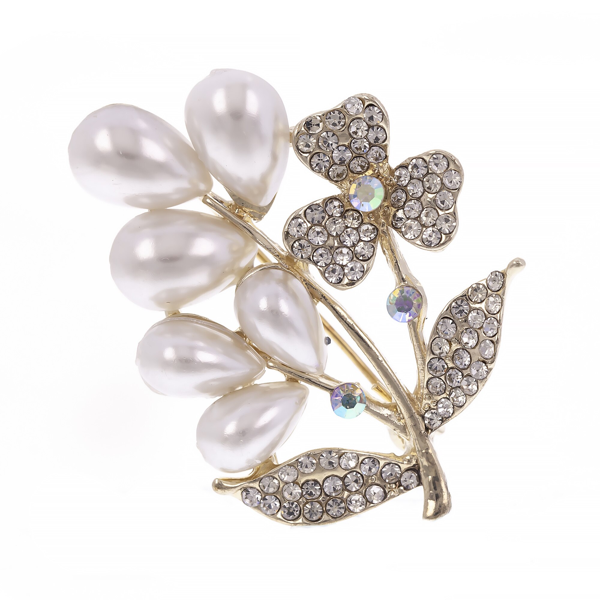 Brosa Martisor Gentuta - Buchet cu Perle si Floare - eMAG.ro