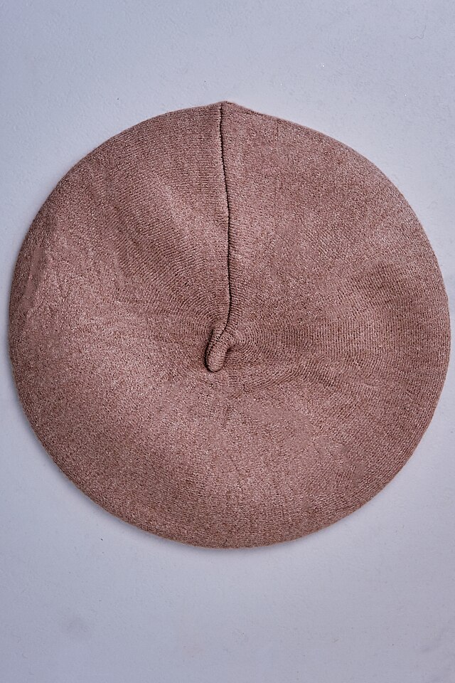 Basca dama Margaux, din bumbac si lana, Bej, Diametrul 26 cm - eMAG.ro