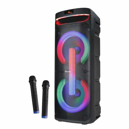 Boxa portabila, Thunder, Karaoke, 2 x 10 inchi, 2xMicrofoane fara fir ...