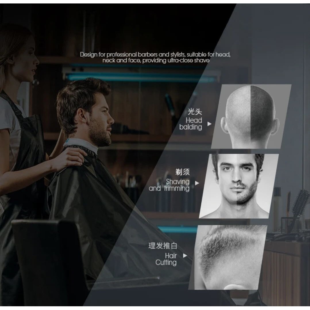 Професионална електрическа самобръсначка, Wmark NG-989, титаниево фолио ...