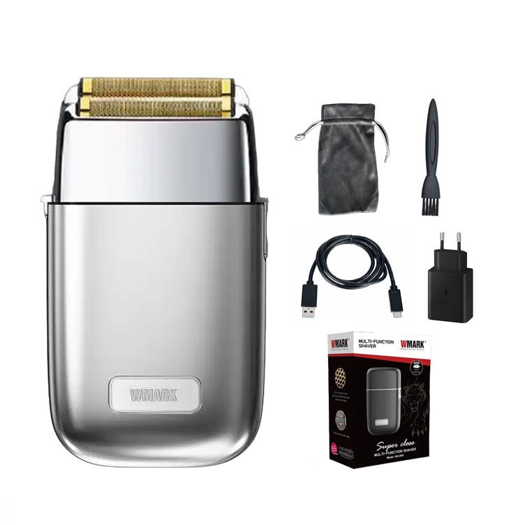 Професионална електрическа самобръсначка, Wmark NG-989, титаниево фолио ...