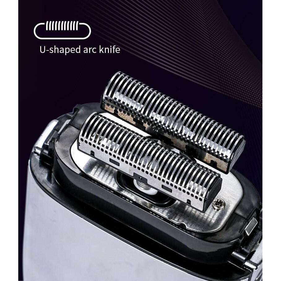 Професионална електрическа самобръсначка, Wmark NG-989, титаниево фолио ...