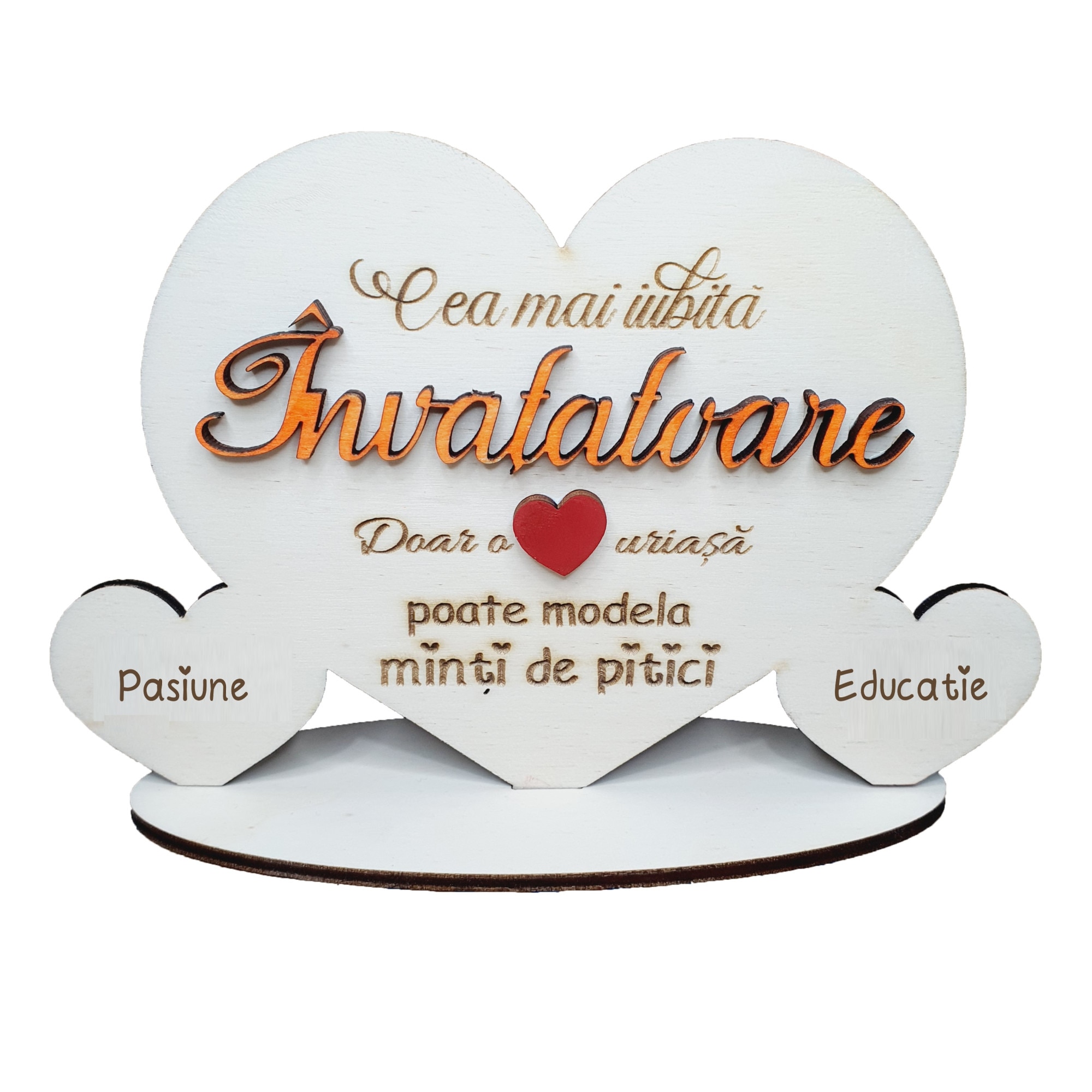 Placheta "Cea mai iubita invatatoare", Lemn Gravat - eMAG.ro