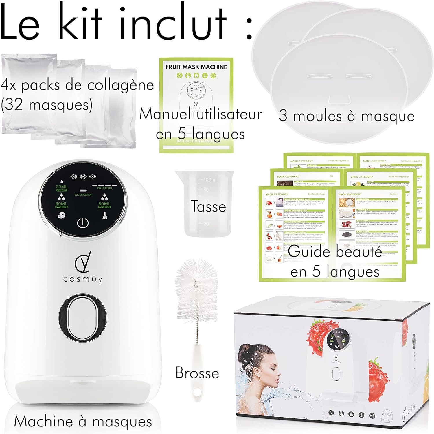 Masina pentru masca de fata, curata, hidrateaza, intareste - eMAG.ro