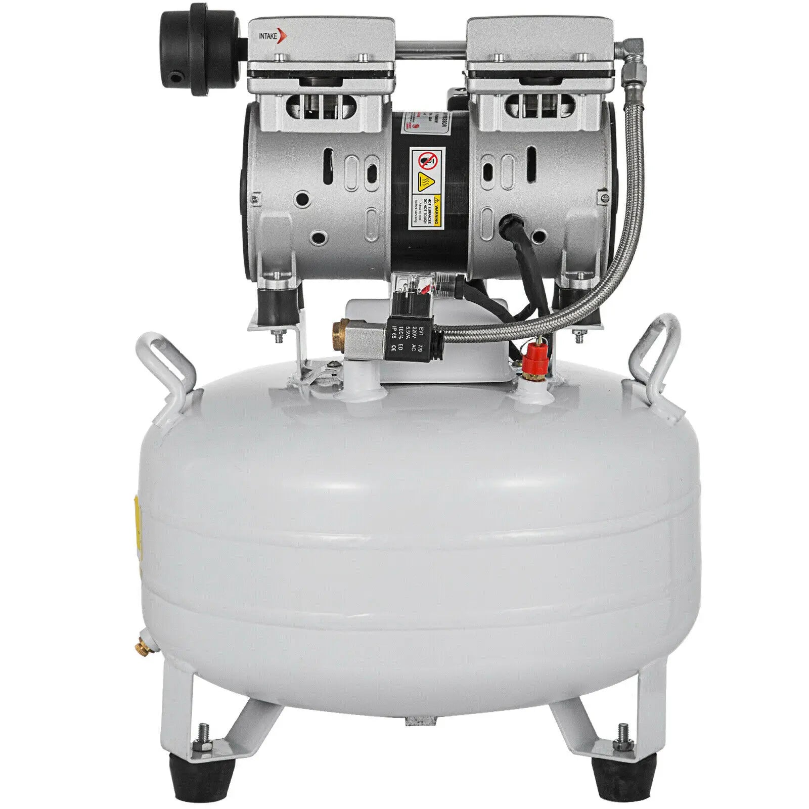 Compresor de aer, 550 W, 1440 rpm, 48 dB, 8 bar, metal, 25 l, alb - eMAG.ro