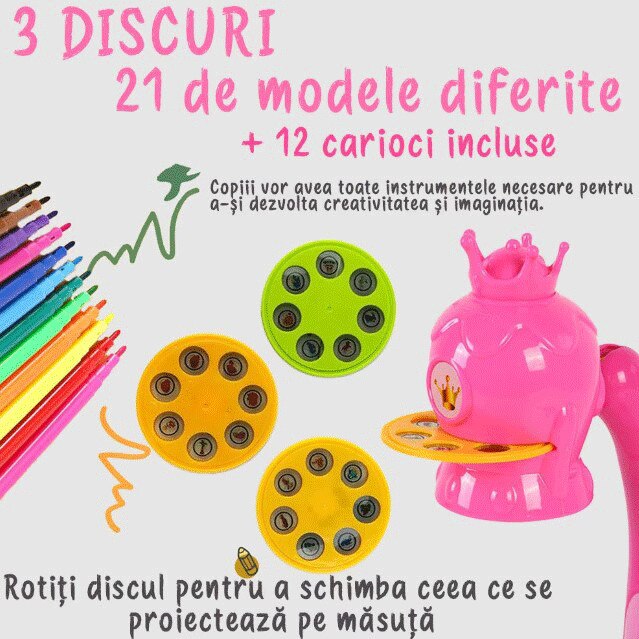 Jucarie Educationala Tip Tabla, Masuta Pentru Desenat Cu Proiector Si ...