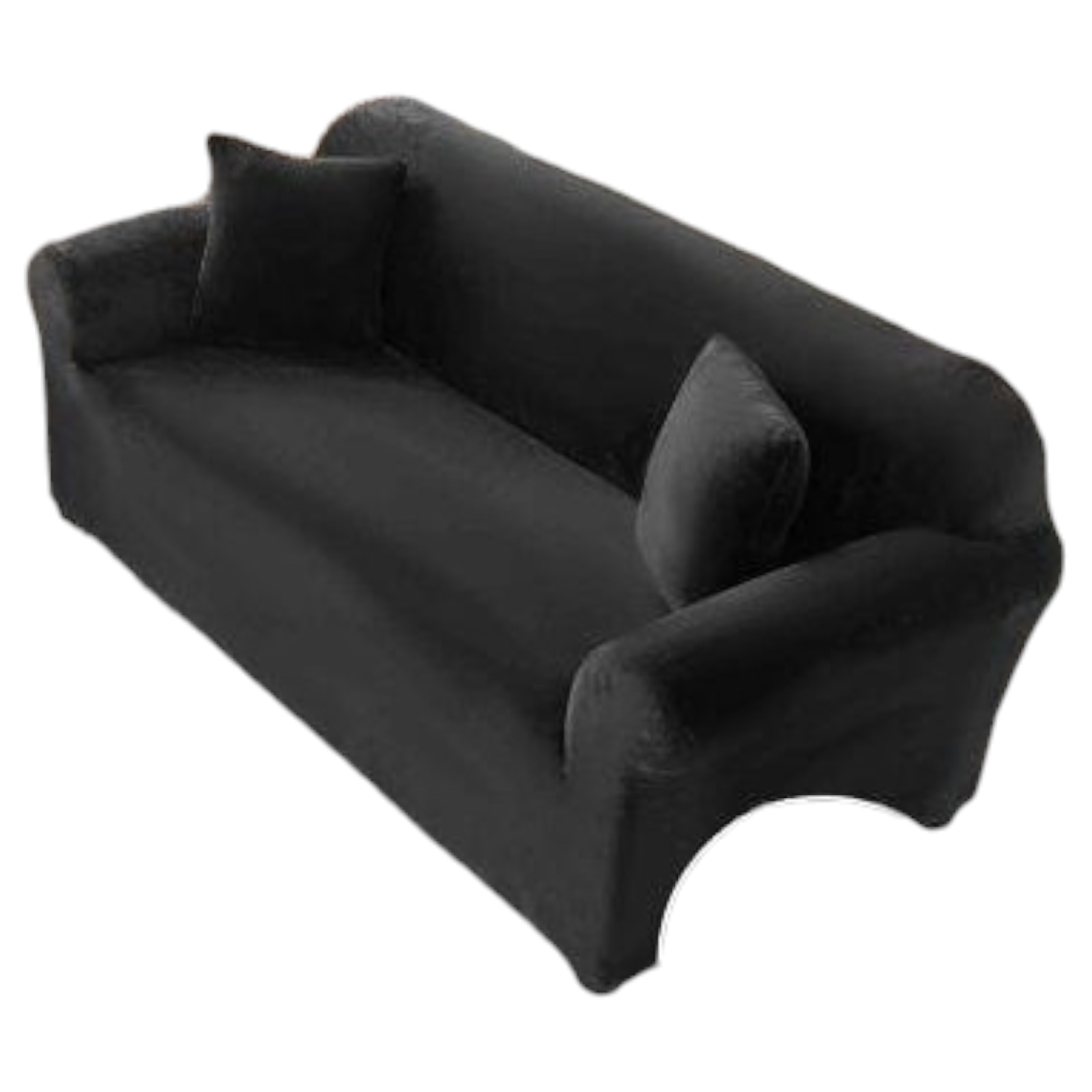 Husa Premium Catifea Pentru Canapea 3 Locuri 180-230 cm, Negru + Husa ...