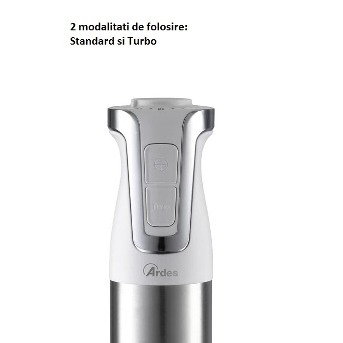 Blender 3 in 1 cu chopper si mixer Ardes Trinity, Otel inoxidabil, Vas ...