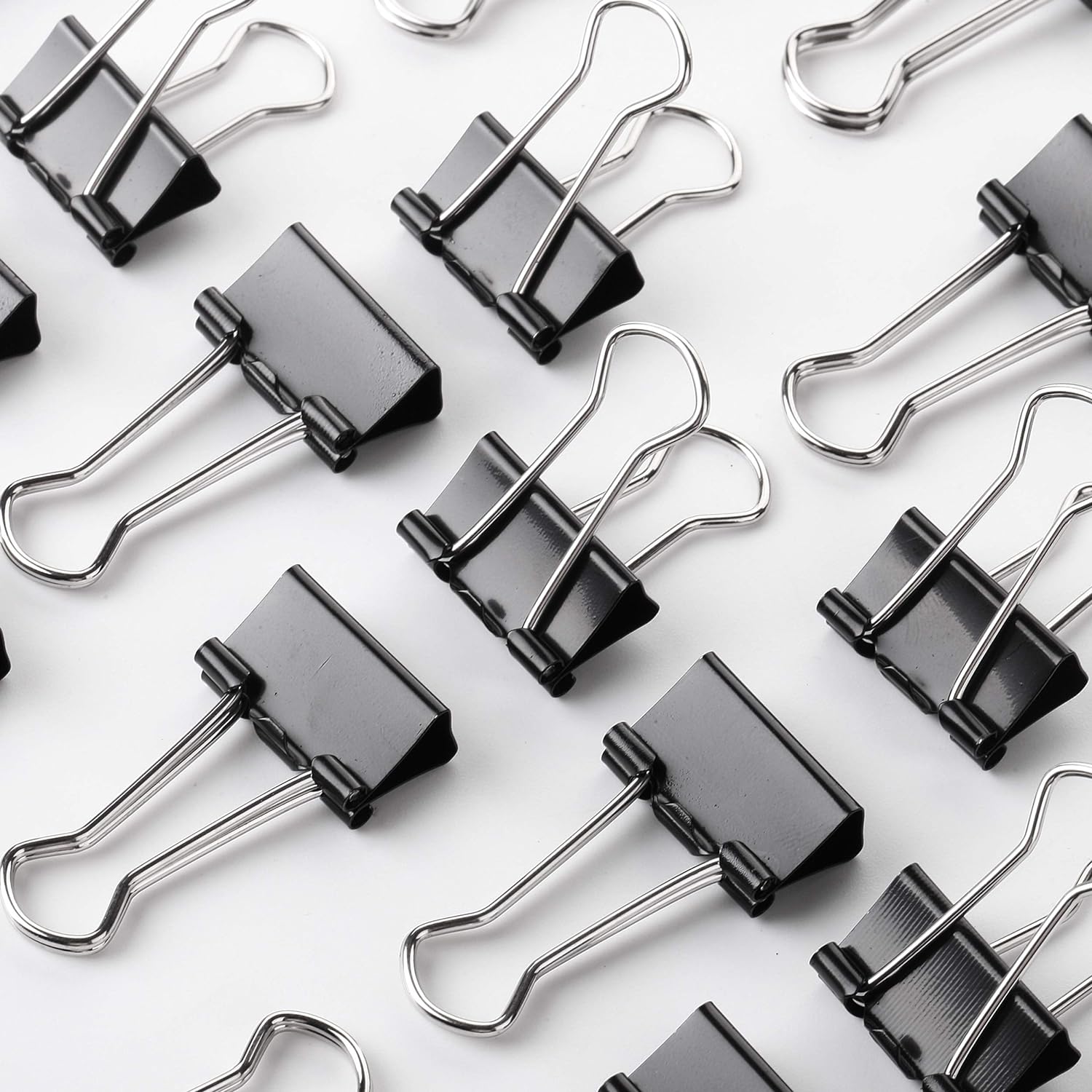 Set 50 clipsuri documente, longziming, Otel, 0.75 Inch, Negru/Argintiu - eMAG.ro