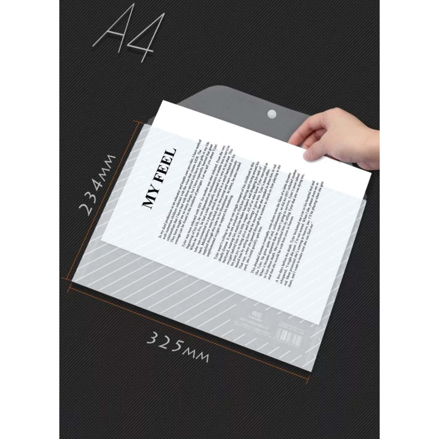 Set 10 mape documente, longziming, Plastic, A4, Transparent - eMAG.ro