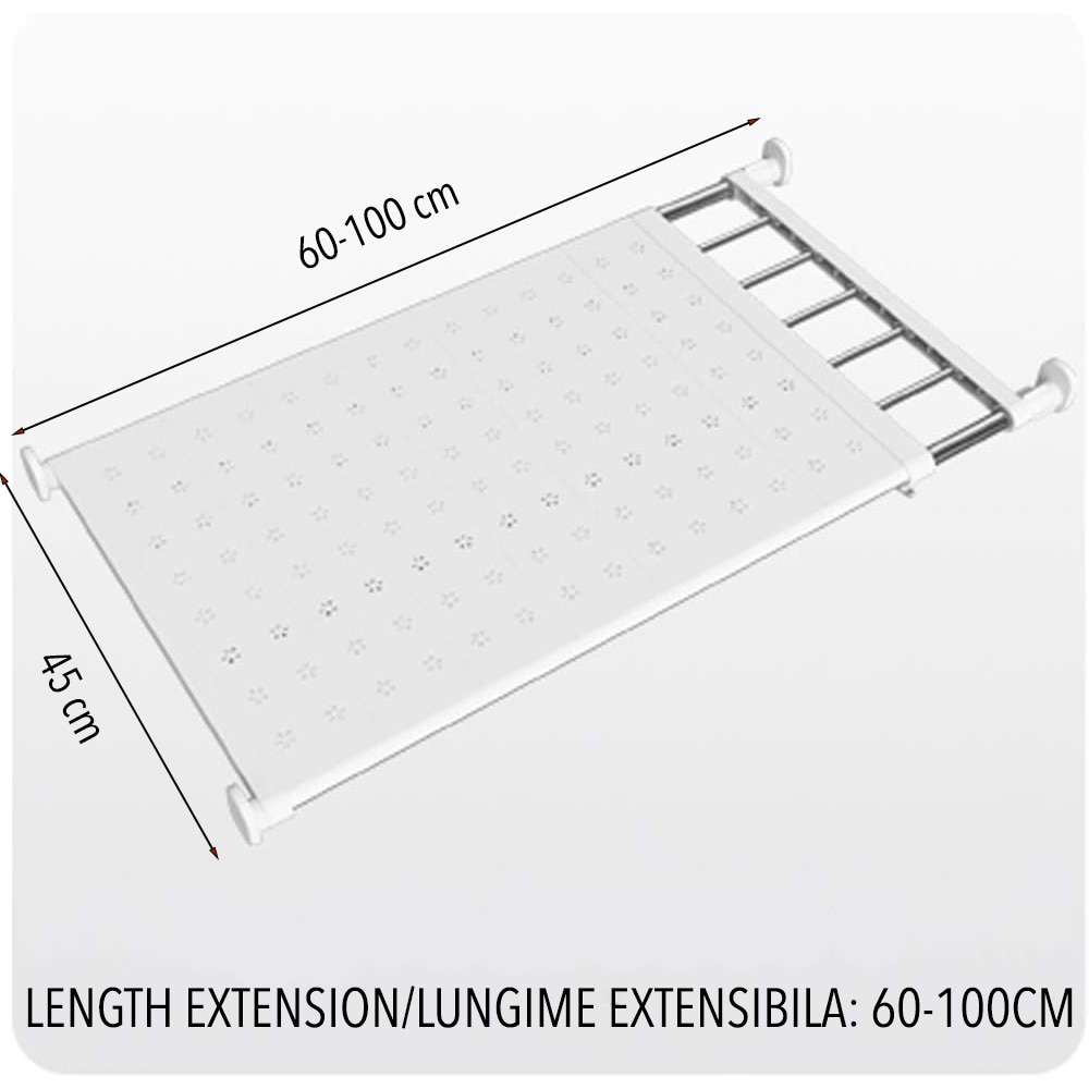 Raft telescopic pentru dulap, Quasar & Co.®, cu 2 niveluri, extensibil ...