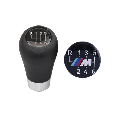 Топка за скоростен лост 6 скорости, с метал, BMW M-POWER 1 3 E30 E36 E46 E90 E91 E92 E93 E81 E82 ...