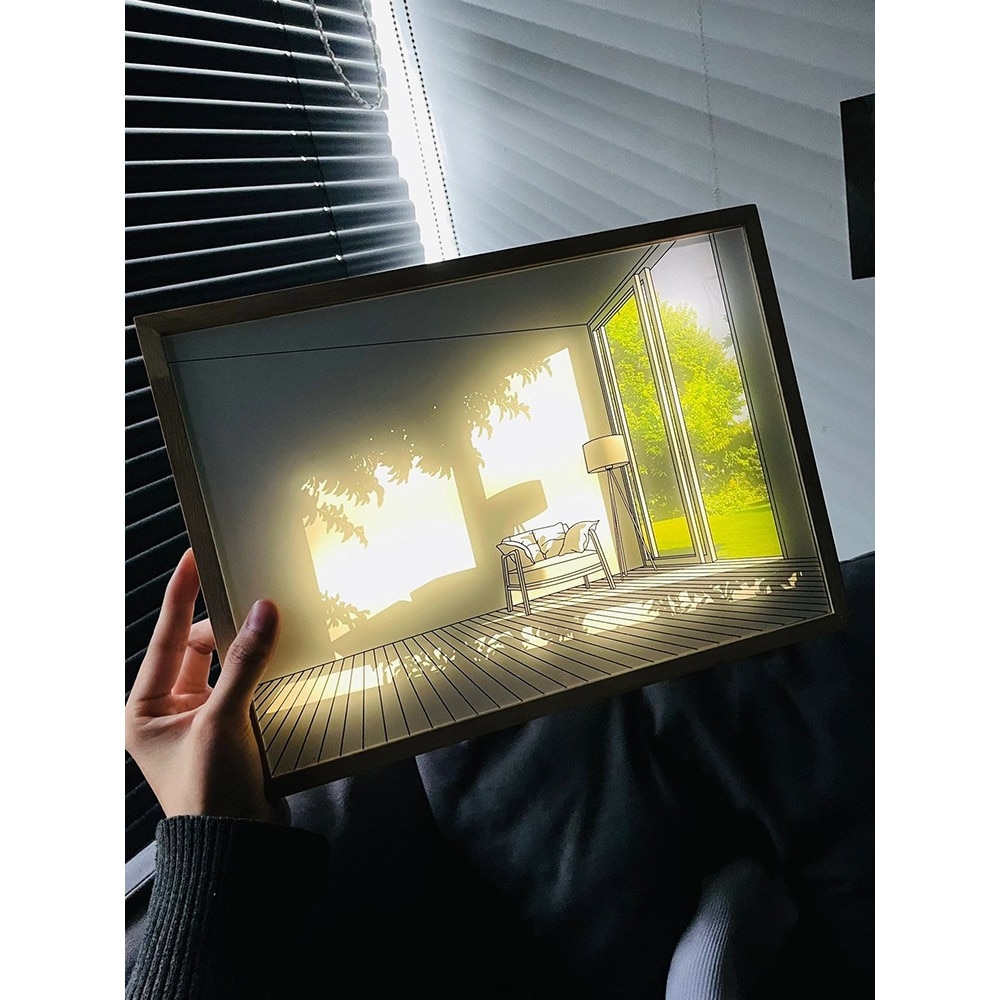 Tablou iluminat LED elegant pentru pictura in lumina artistica ...