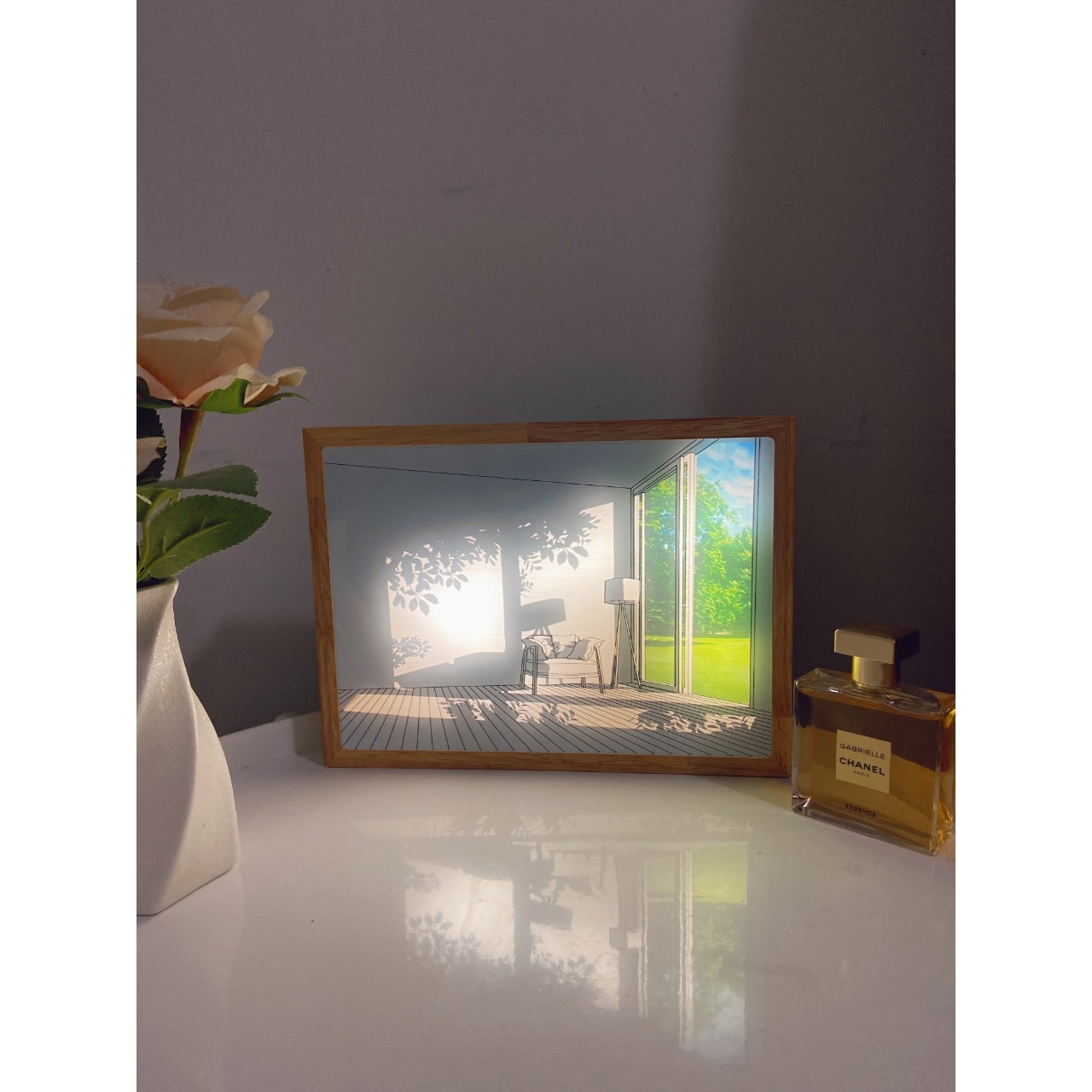 Tablou iluminat LED elegant pentru pictura in lumina artistica ...