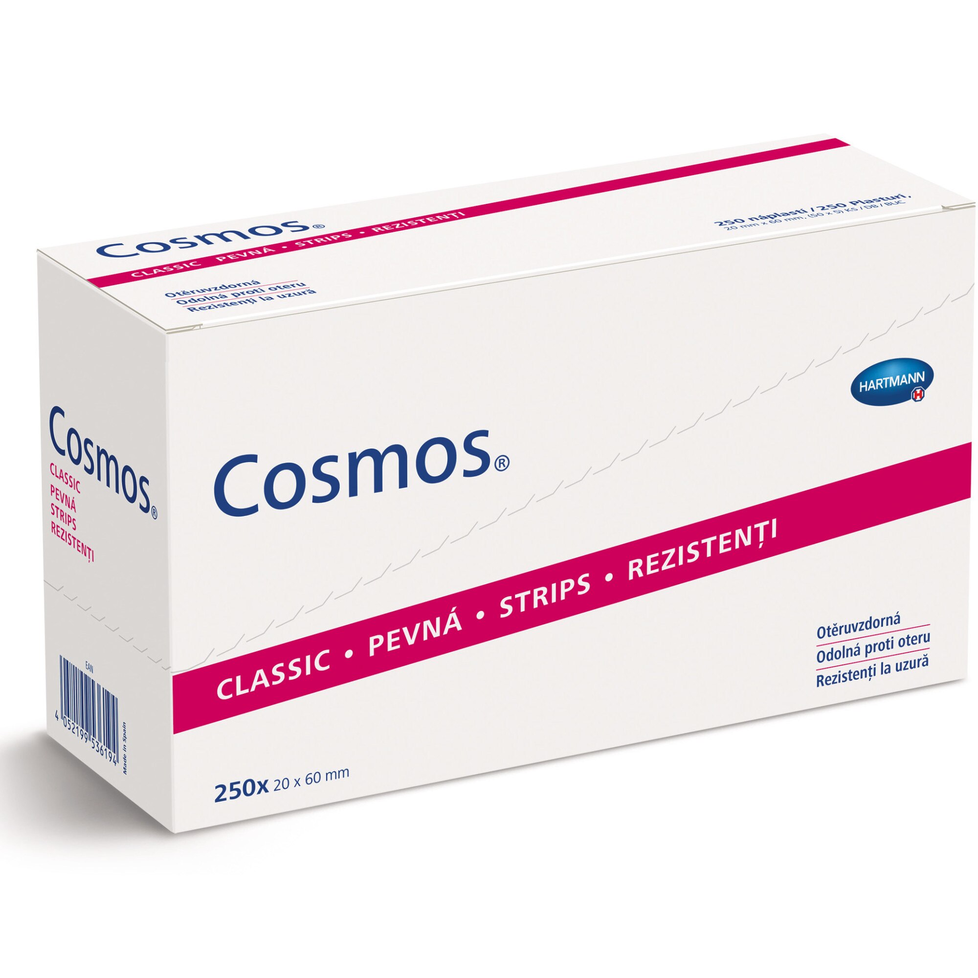 Plasturi textili Hartmann, Cosmos strips Cassic, 6 cm x 2 cm, 250 buc ...