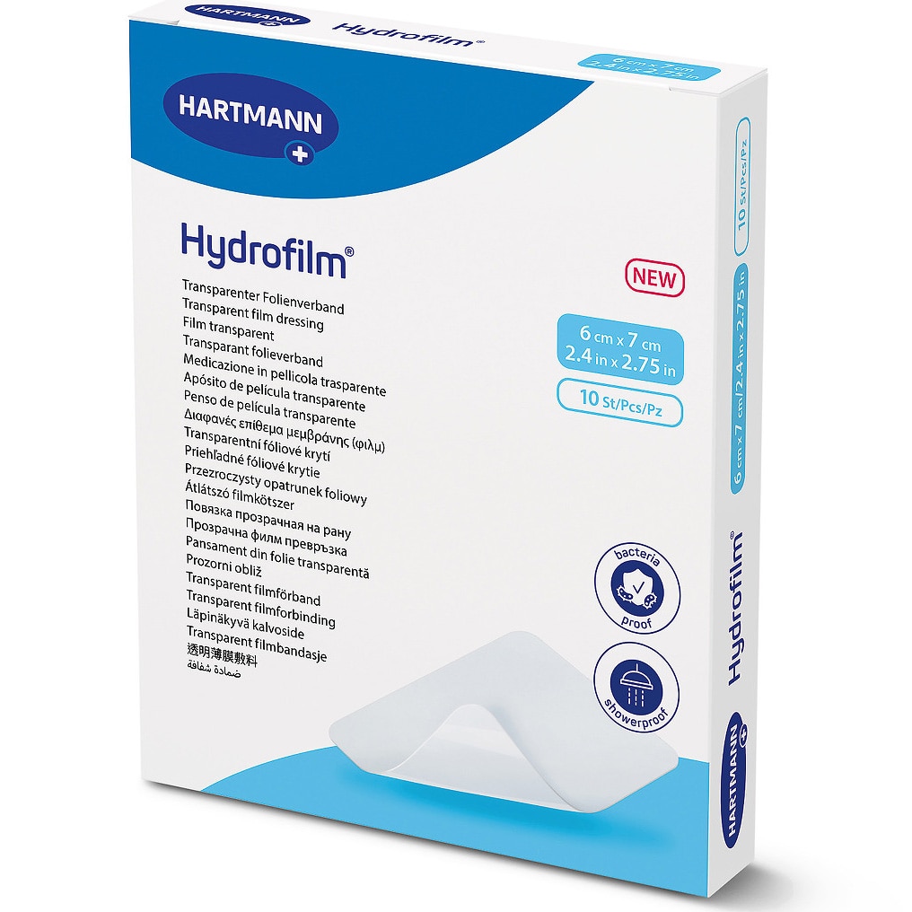 Pansament transparent autoadeziv Hartmann, Hydrofilm, 6 x 7 cm, 10 buc ...