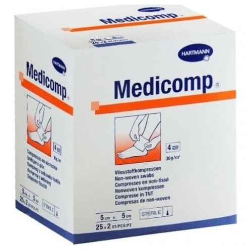 Comprese extra sterile Hartmann, Medicomp, 5 x 5 cm - eMAG.ro