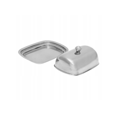 Recipient pentru unt, din inox cu capac, 15, 5x11, 5x1cm, Kinghoff ...