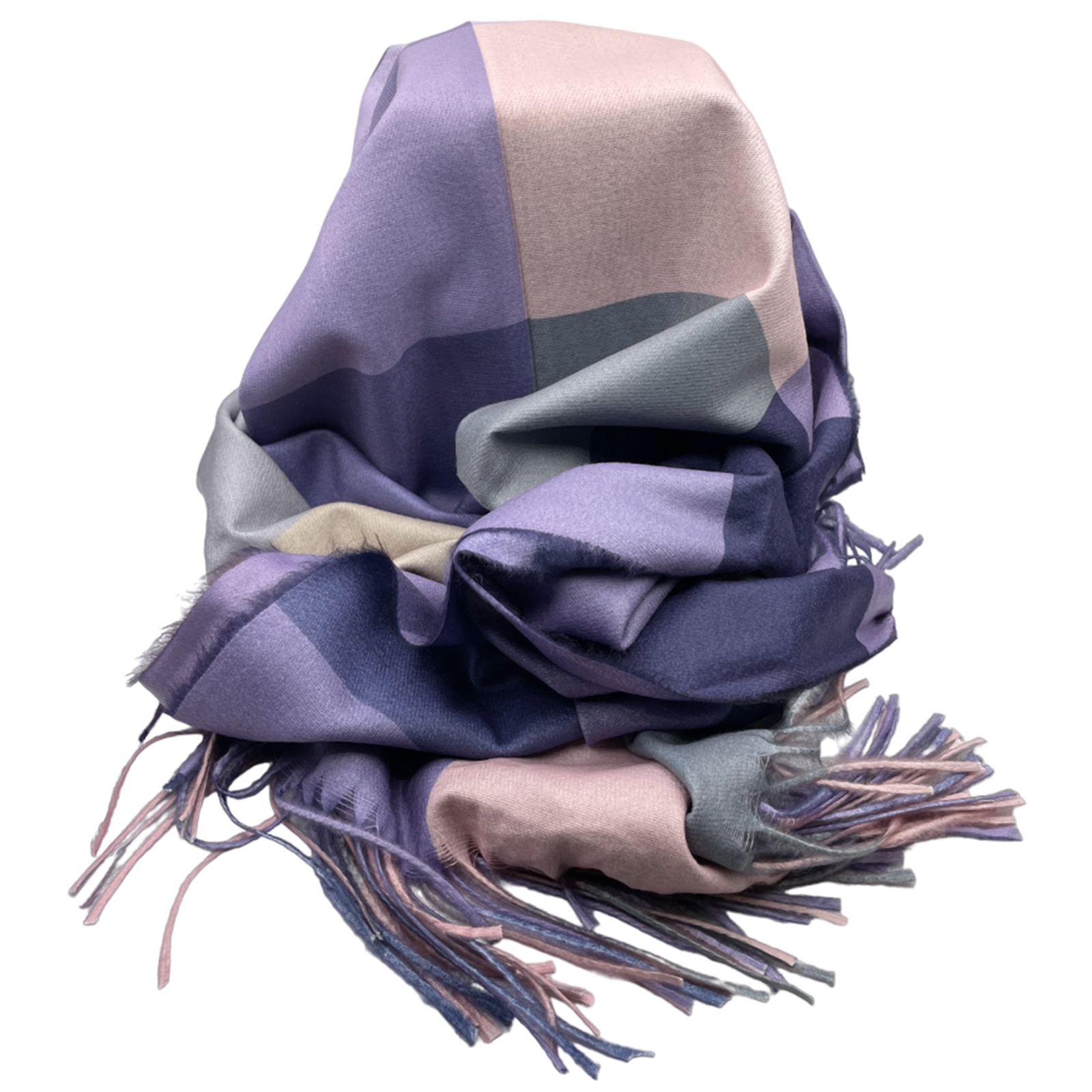 Esarfa cu 2 fete Cashmere Claire, Mov - eMAG.ro