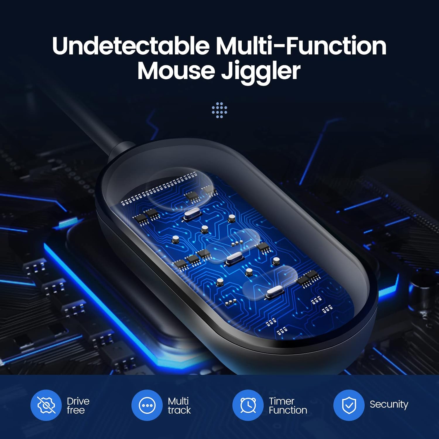 Mouse Jiggler cu temporizator, buton pornit/oprit, indicator LED ...