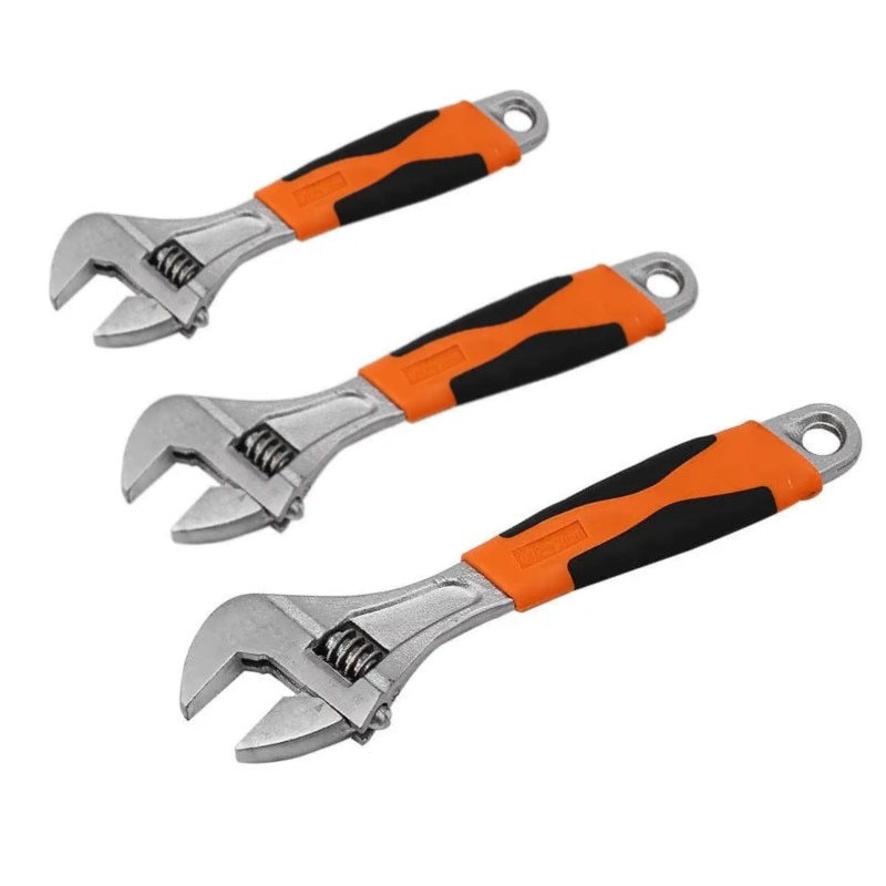 Set 3 Chei reglabile 200mm, 250mm, 300mm, otel carbon forjat, coada tip ...