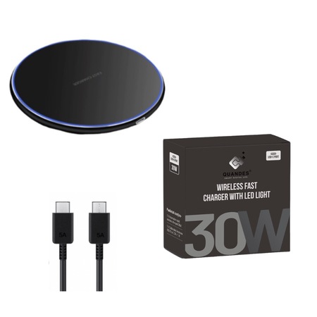 Incarcator Wireless super Fast Charging 30W, Pad QI compatibil cu iPhone 15,14,13,12, Samsung ...