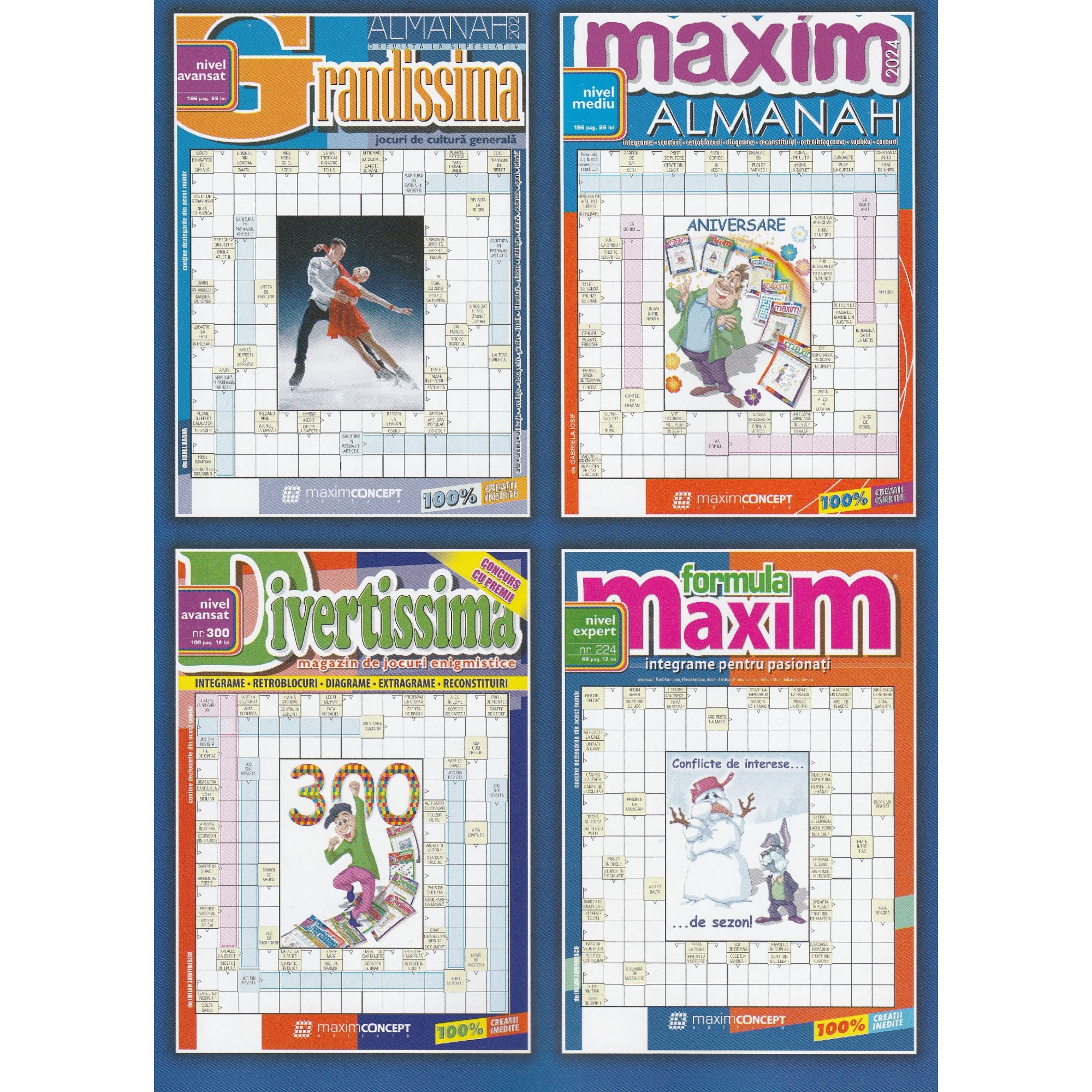 Pachet almanah Maxim, almanah Grandissima, integrame Divertissima, integrame Formula Maxim ...