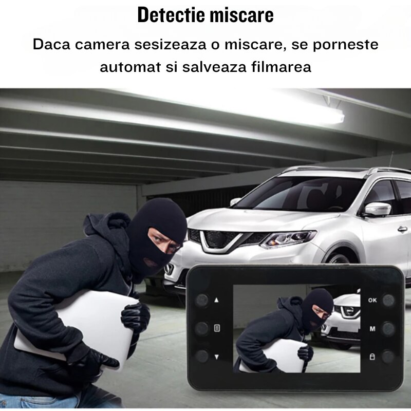 Camera auto DVR 2.6 inch Full HD, Night Vision, Unghi larg de filmare ...
