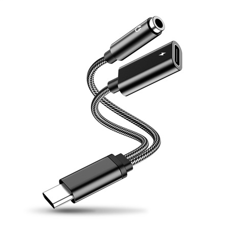Adaptor pentru casti USB-C, Negru - eMAG.ro
