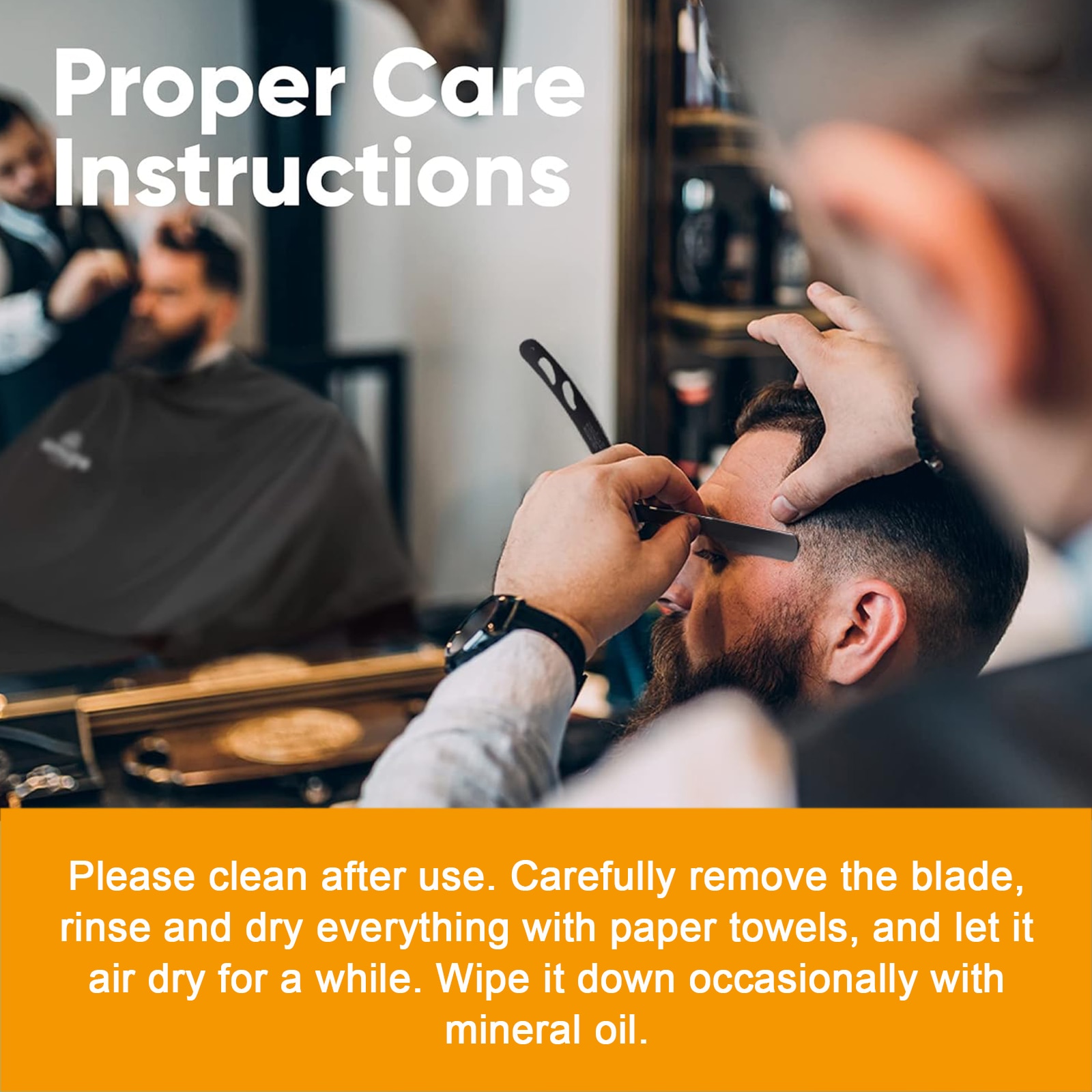 Set brici barbierit + 20 de lame de ras, NUODWELL, Cu perie de curatare ...