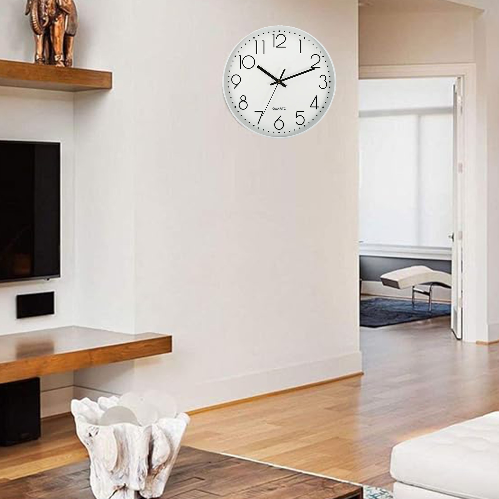 Ceas de perete, Zggzerg, Cu baterie si carlig, Miscare ultra-usoara ...