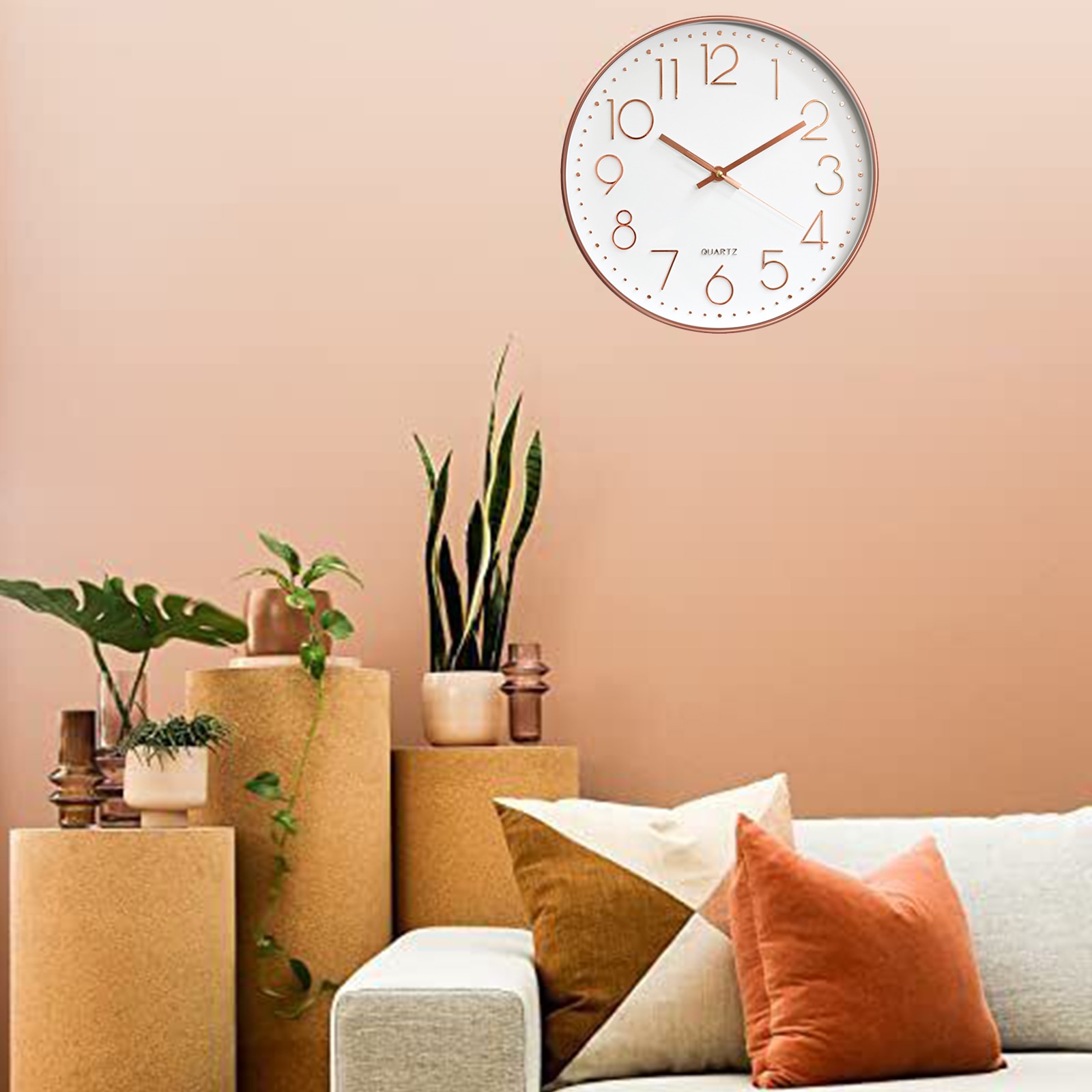 Ceas de perete, Zggzerg, Cu baterie si carlig, Miscare ultra-usoara ...