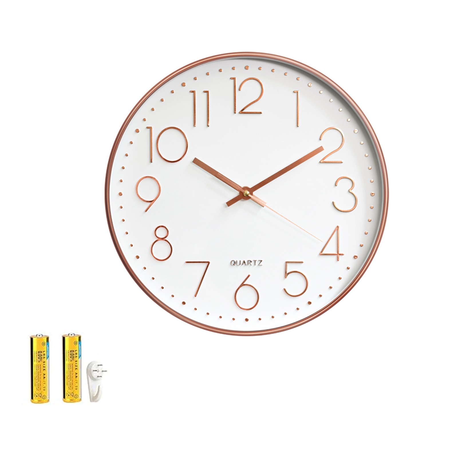 Ceas de perete, Zggzerg, Cu baterie si carlig, Miscare ultra-usoara ...