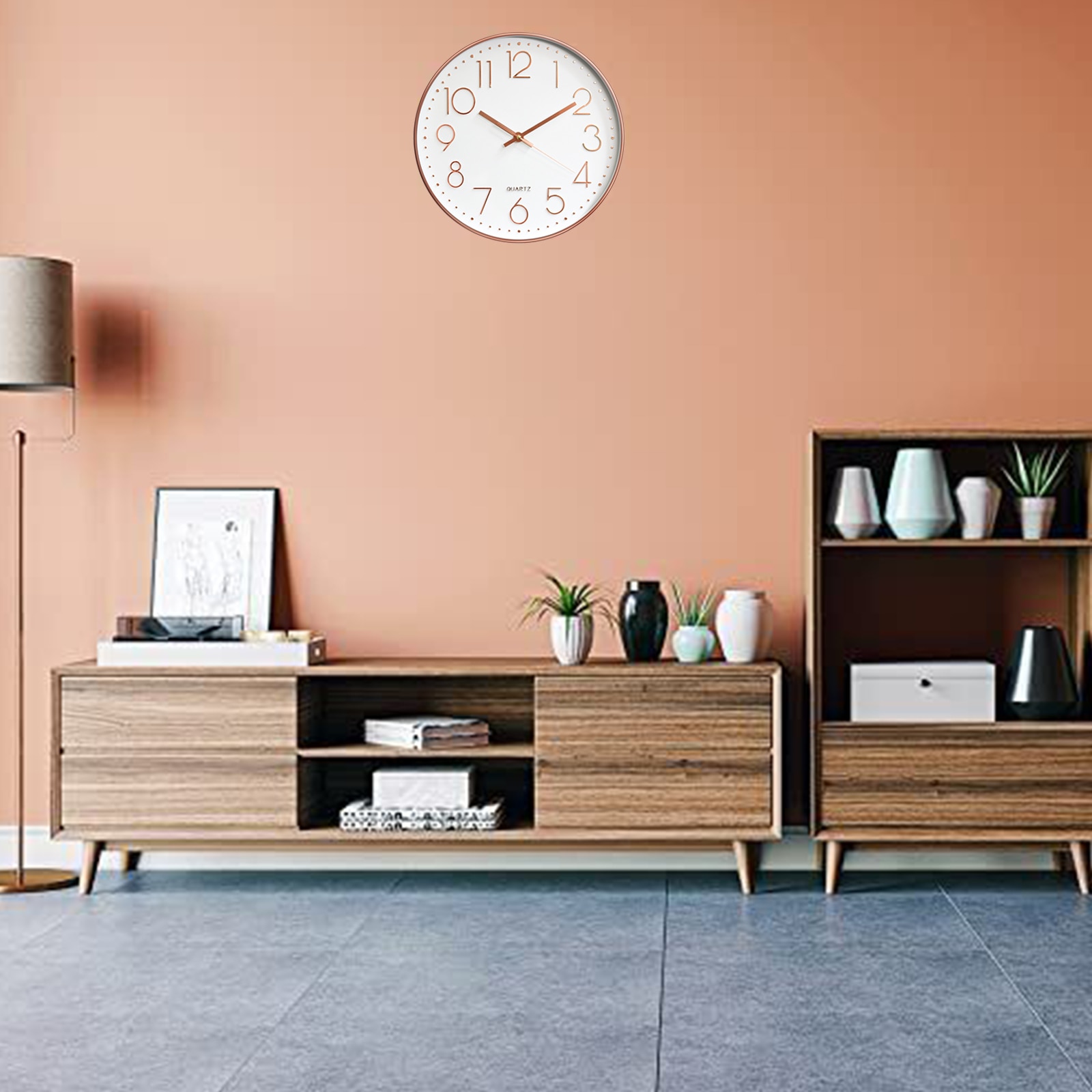 Ceas de perete, Zggzerg, Cu baterie si carlig, Miscare ultra-usoara ...