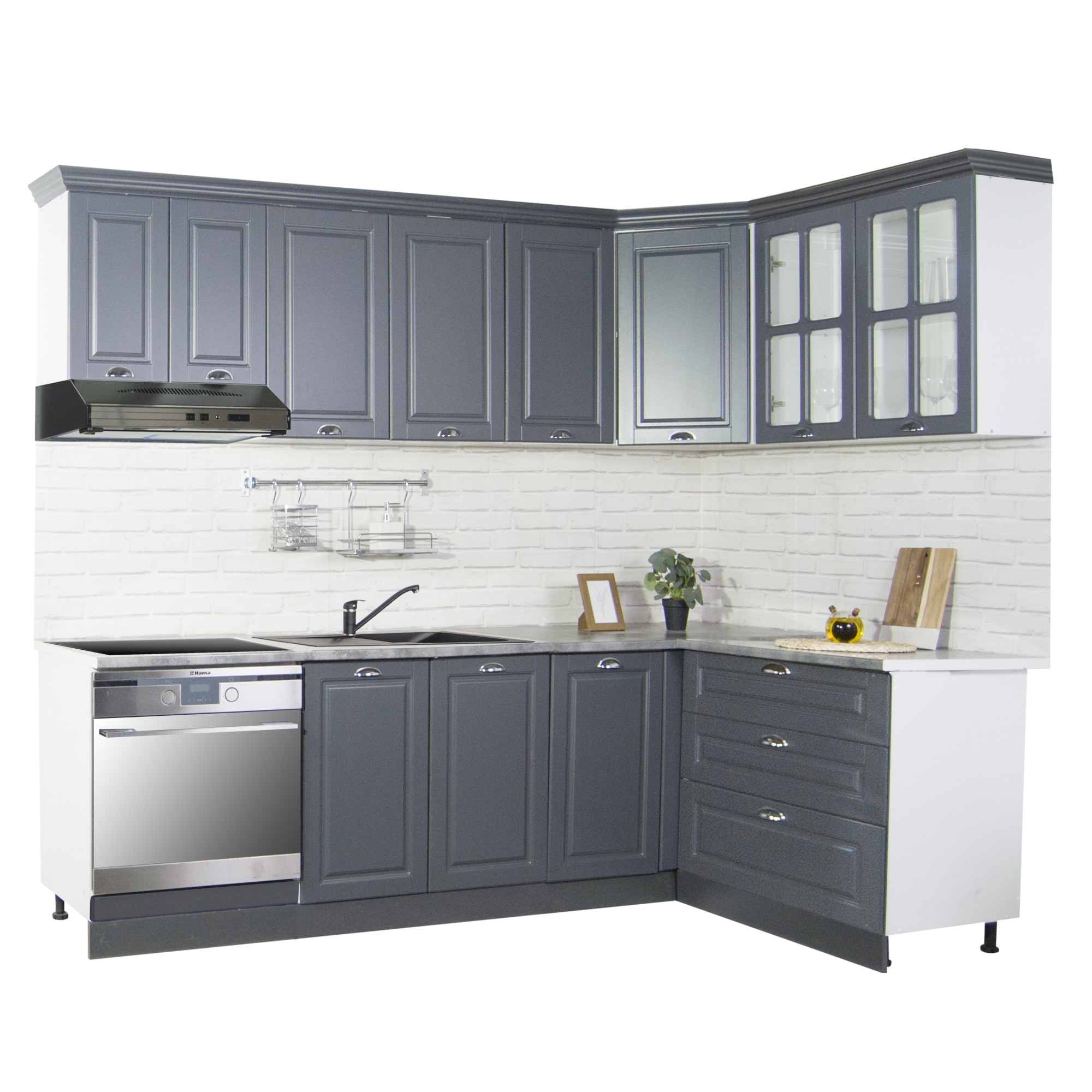 Set bucatarie Colt cu soft-close si fronturi MDF, Badenmob, seria ...