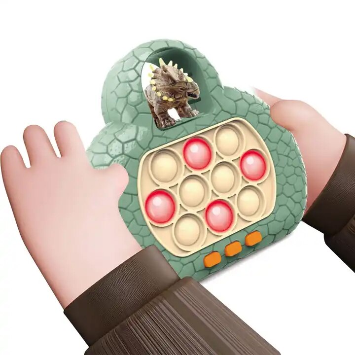 Joc interactiv Pop-It Consola, antistres, cu sunete si lumini, Dinozaur ...