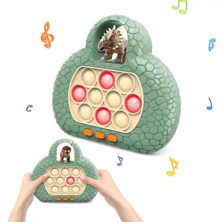 Joc interactiv Pop-It Consola, antistres, cu sunete si lumini, Dinozaur ...