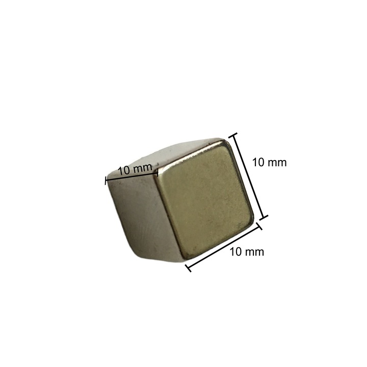 Magnet Neodim, Set 50 buc, 10x10x10 mm - eMAG.ro