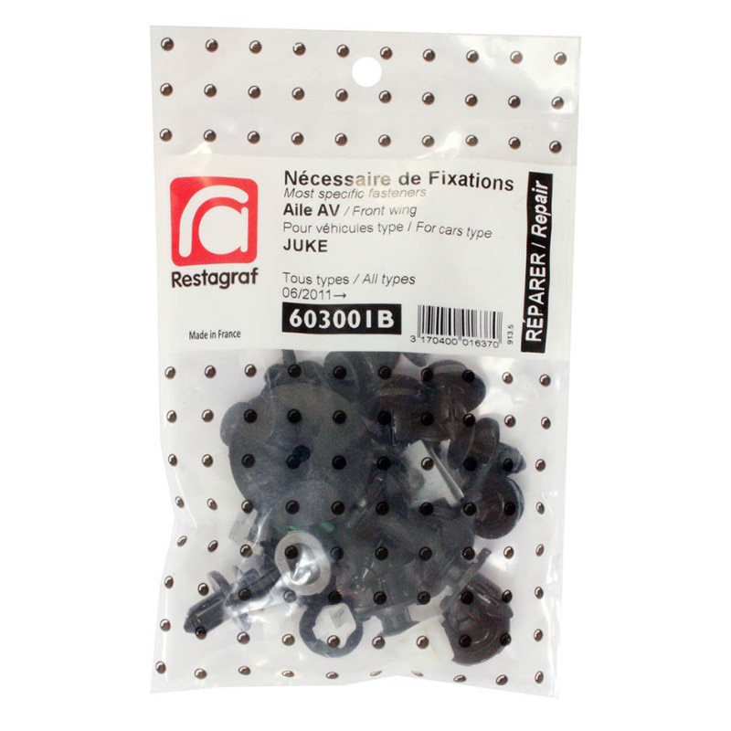 Set clipsuri auto montaj aripa fata Restagraf, plastic, pentru Nissan ...