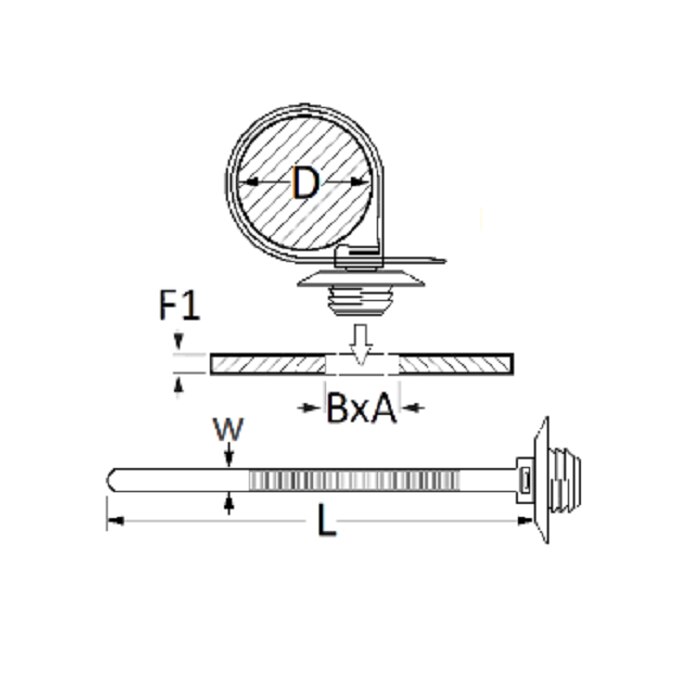 Set 12 clipsuri auto Restagraf, 140 x 5 mm 6.2 x 12.2 mm, plastic ...
