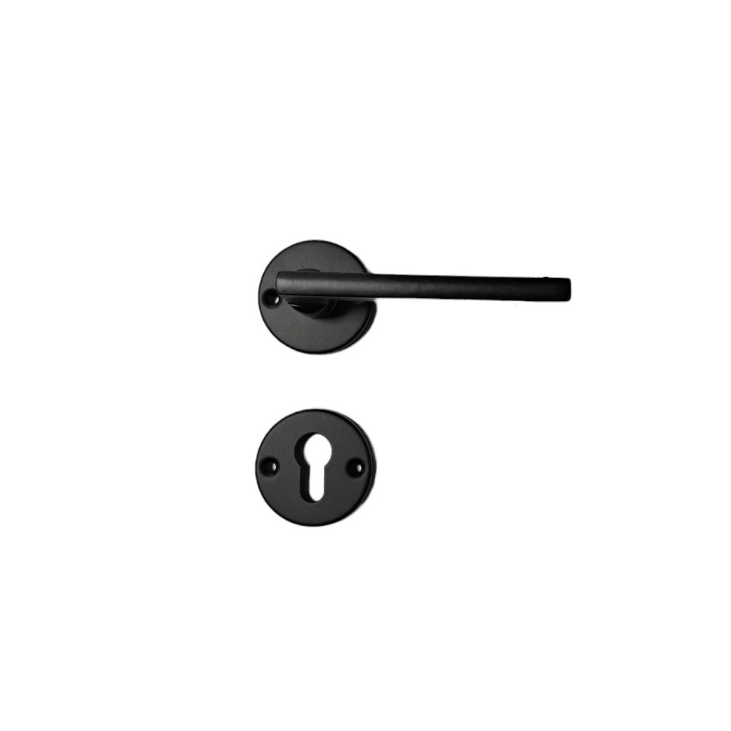 Set manere cu rozeta, luxpvc, usa interior, pentru butuc, negru mat ...