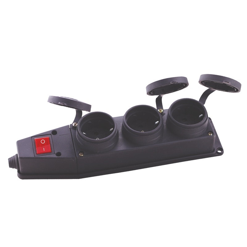 Prelungitor fara fir, Tenpo, 3 prize, cu capac si led, 29/3A - eMAG.ro