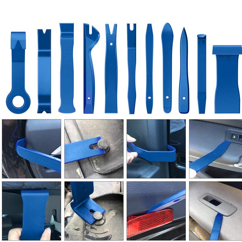 Set 11 Leviere Antizgarieturi pentru Demontarea Interior Auto, Albastru ...