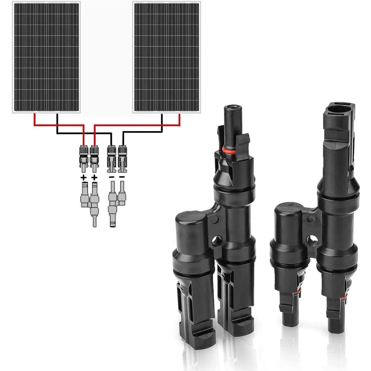Set 4 Conector MC4, JENUOS, Tata pentru Cablu Solar 4-6 mm, cu Dioda Sens 20A Integrata, OPEN ...