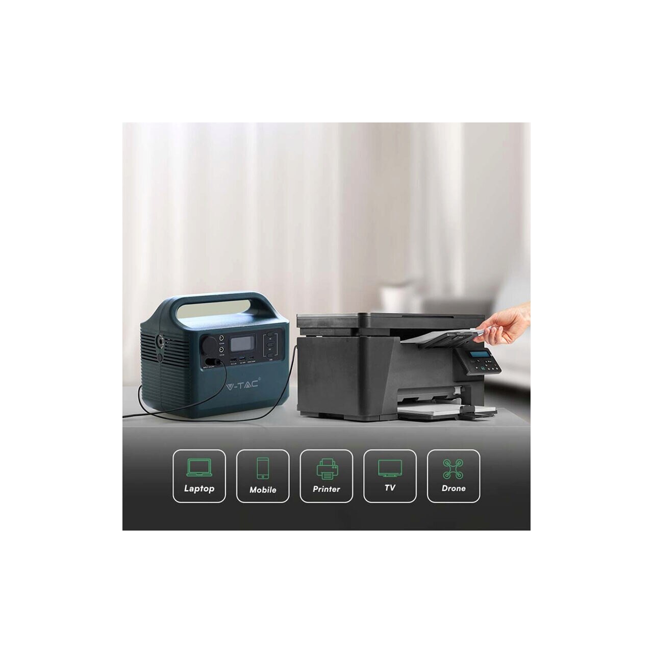 Statie de incarcare portabila, 300 Wh, 230 x 208 x 168 mm, Baterie ...