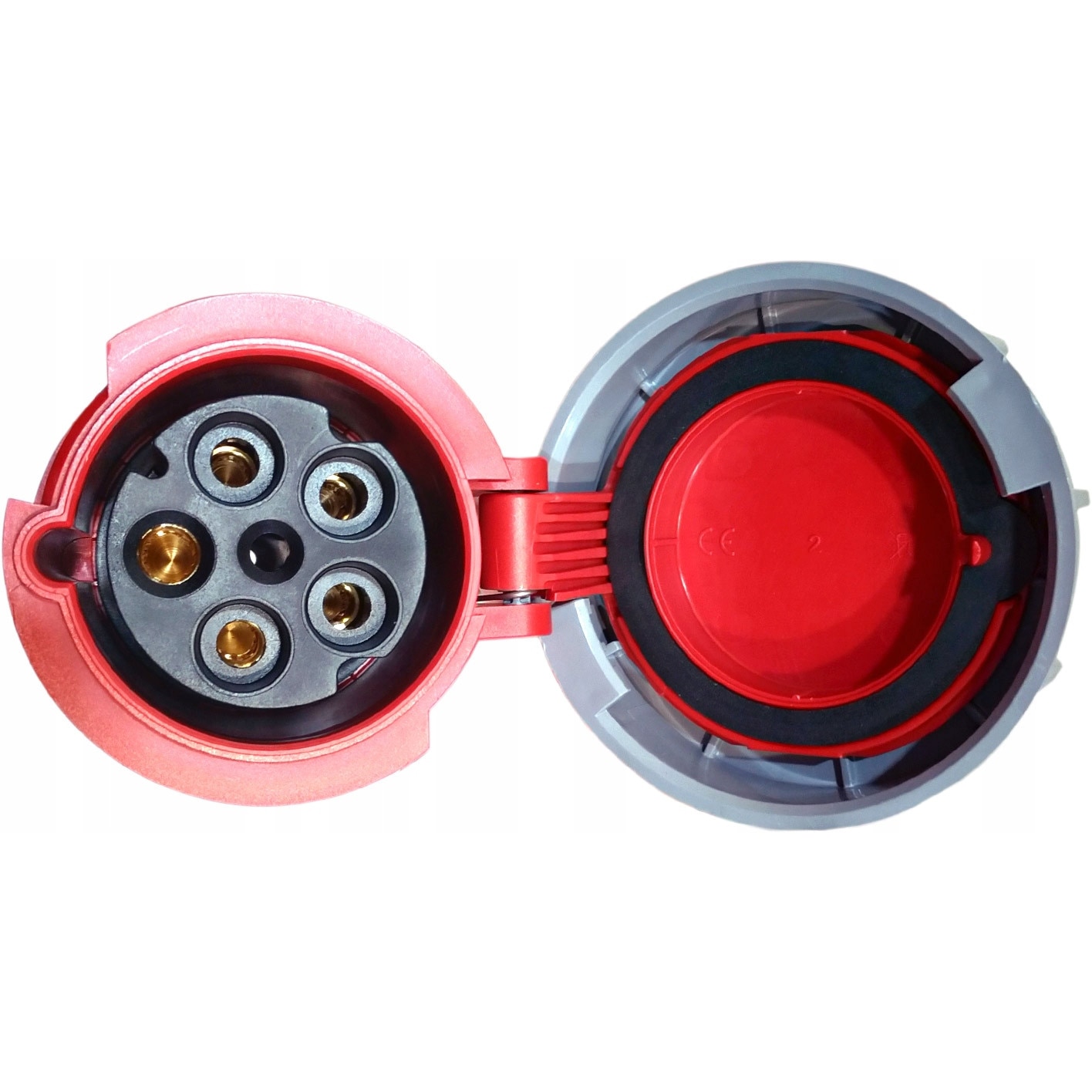 Priza trifazica mobila pe cablu 5 poli 63A 3P+N+E 6h CEE 380V IP67 ...