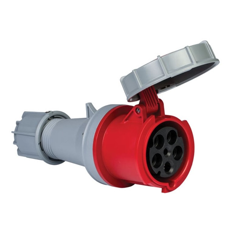 Priza trifazica mobila pe cablu 5 poli 63A 3P+N+E 6h CEE 380V IP67 ...