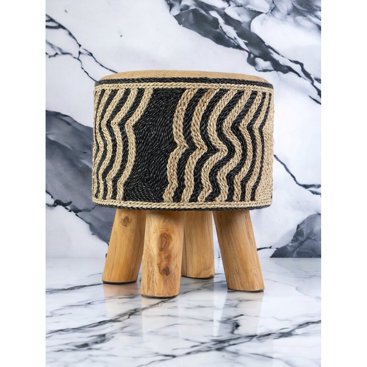 Taburet Relax Multicolor, Iarba de mare 42x54 cm - eMAG.ro