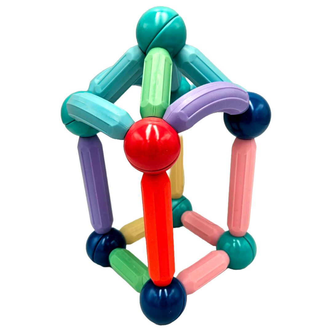 Set 25 de piese magnetice, Puzzle de contructie educative, Joc ...